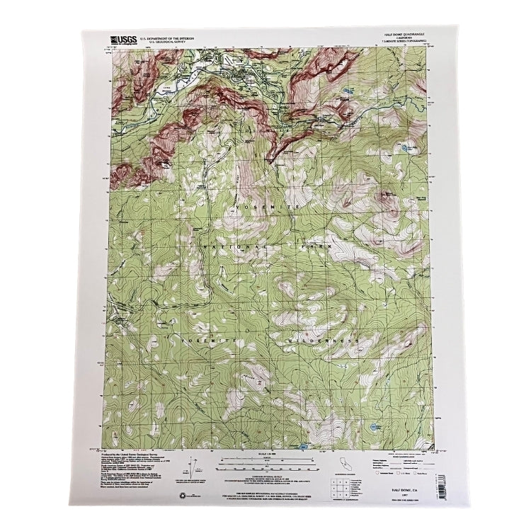 Half Dome 7.5M Quad Map – Yosemite Conservancy